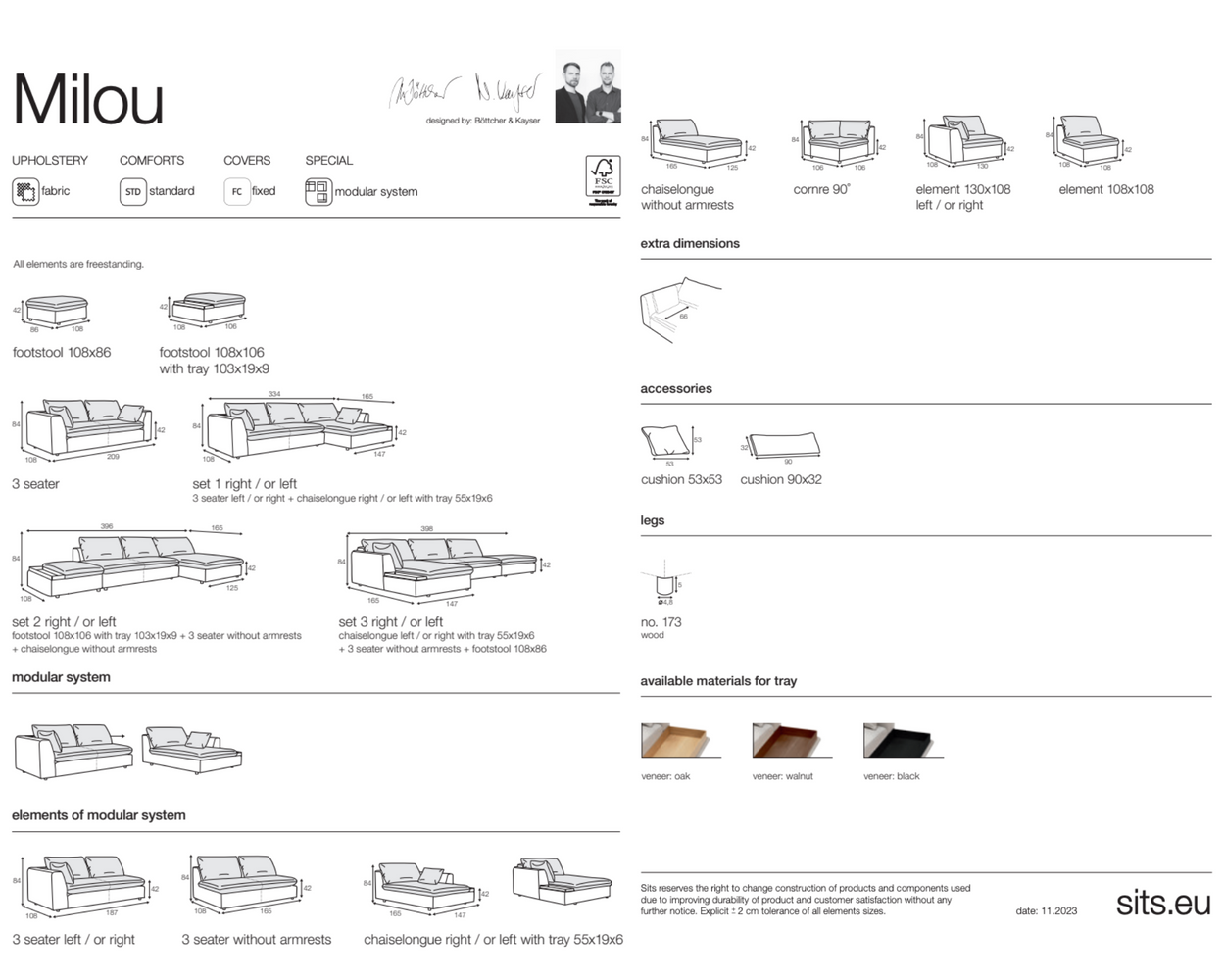 MILOU Technical sheet – Lulu Home Interior